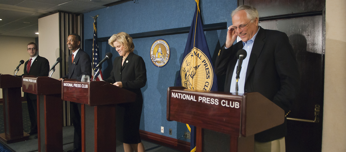 Candidates agree politely in rare three-way Club debate | National ...